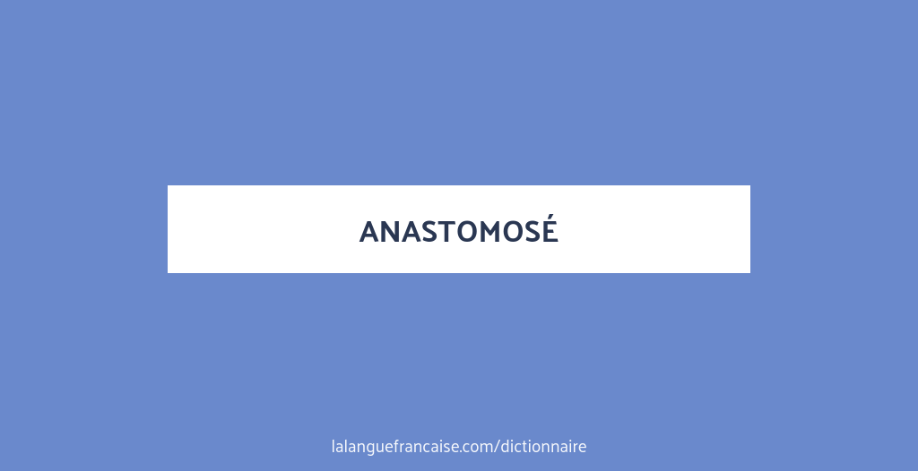 Définition de anastomosé | Dictionnaire français