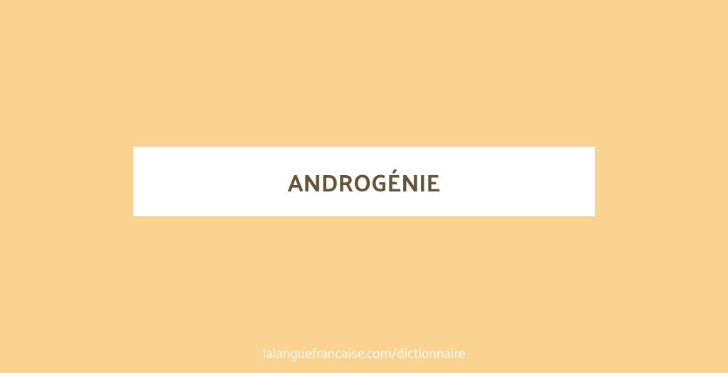 Définition de androgénie | Dictionnaire français