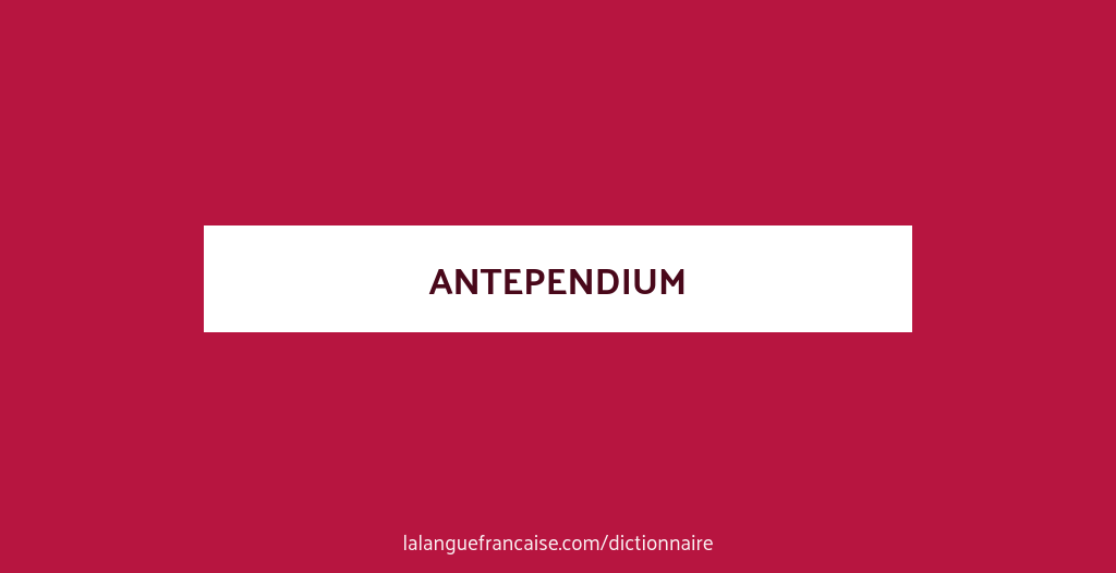 Définition de antependium | Dictionnaire français