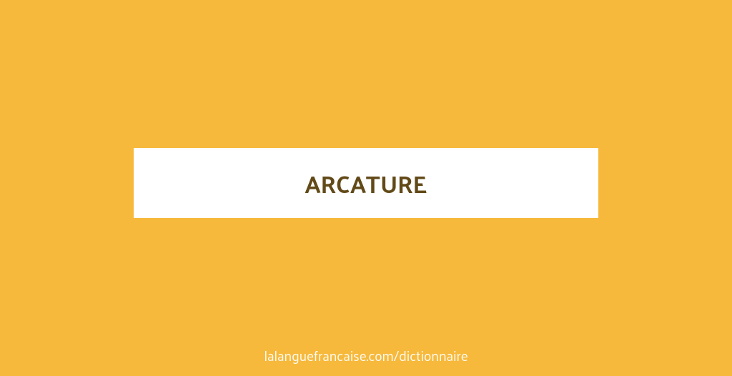 Définition de arcature | Dictionnaire français