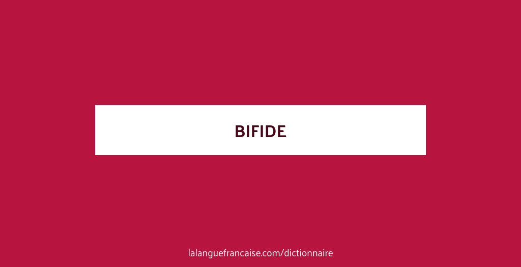 Définition de bifide | Dictionnaire français