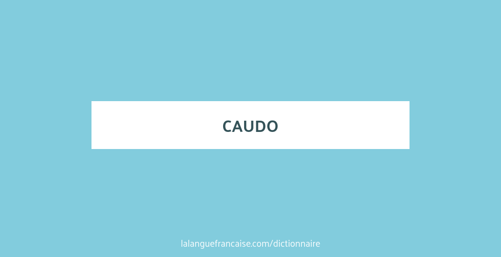 Définition de caudo | Dictionnaire français