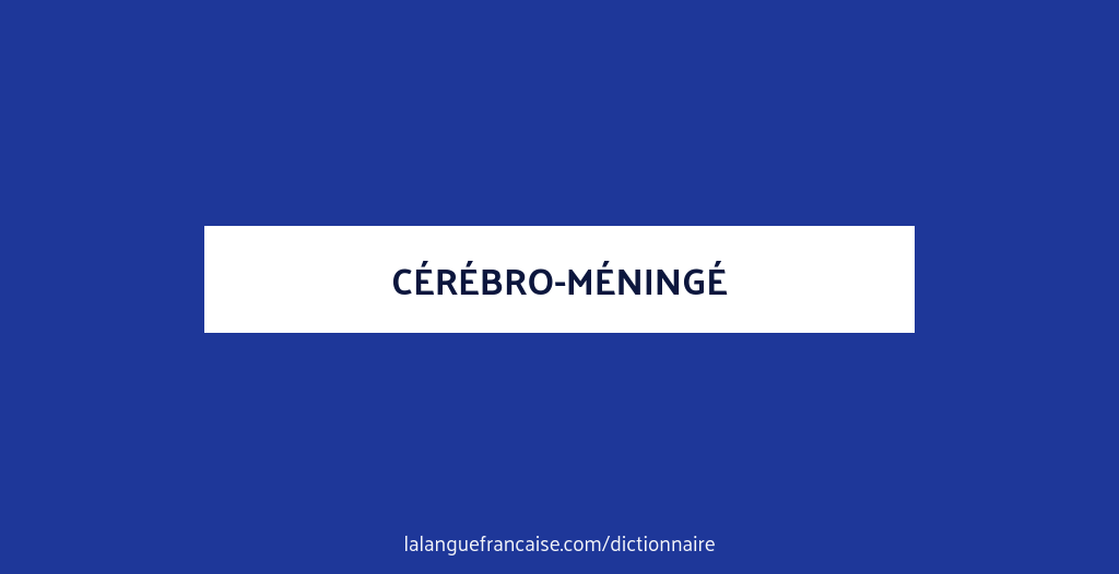 Définition de cérébro-méningé | Dictionnaire français