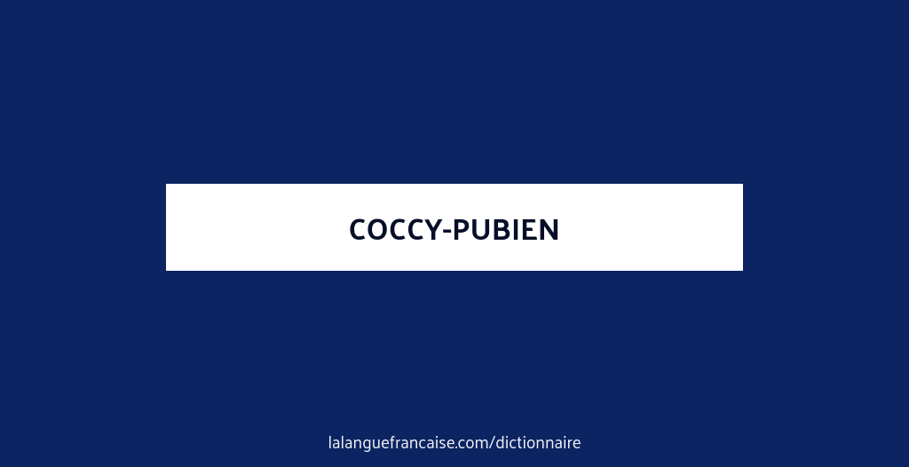 Définition de coccy-pubien | Dictionnaire français