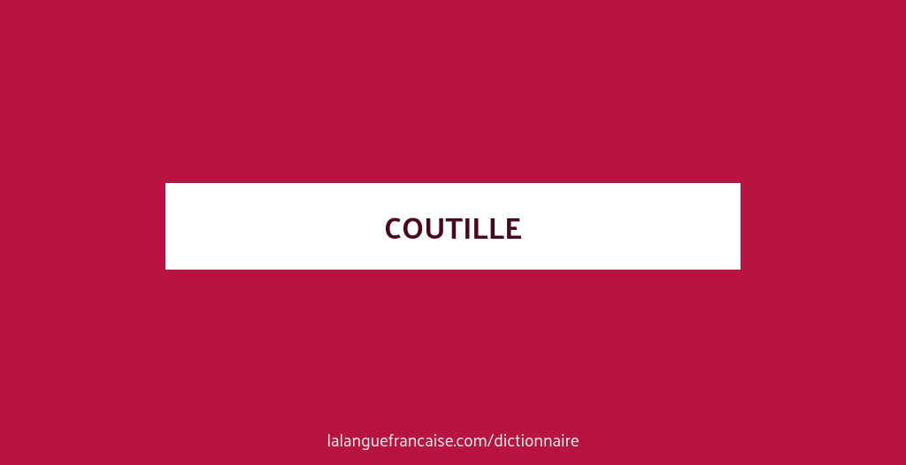 Définition de coutille | Dictionnaire français