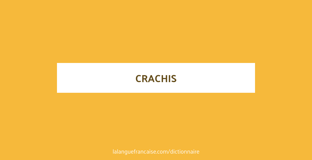 Définition de crachis | Dictionnaire français