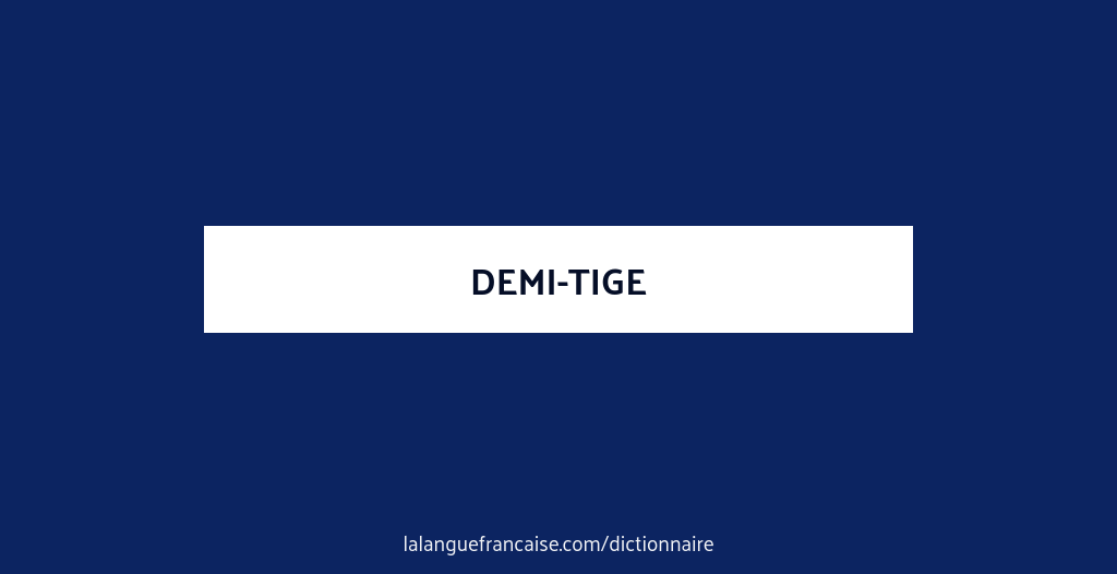 Définition de demi-tige | Dictionnaire français