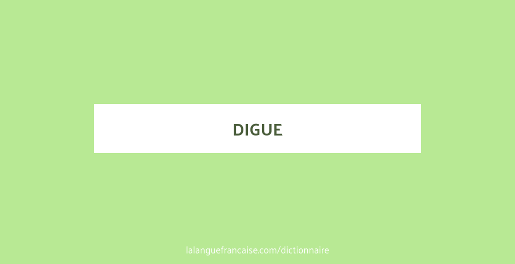 Définition de digue | Dictionnaire français