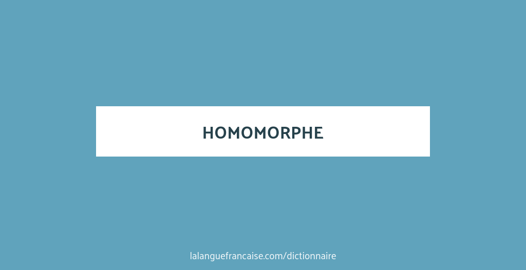 Was bedeutet homomorph, homomorph
