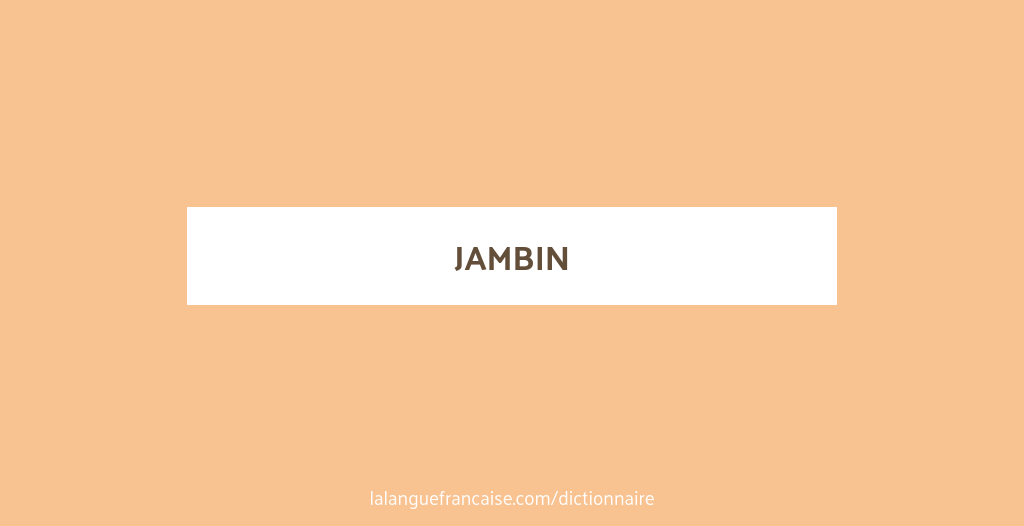 Définition de jambin | Dictionnaire français