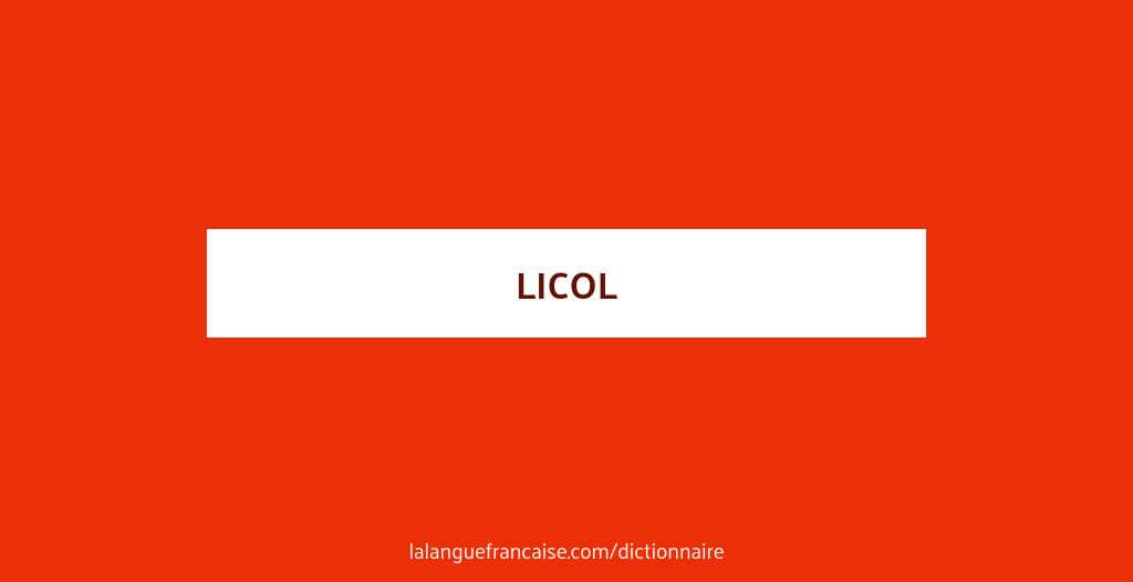 Définition de licol | Dictionnaire français