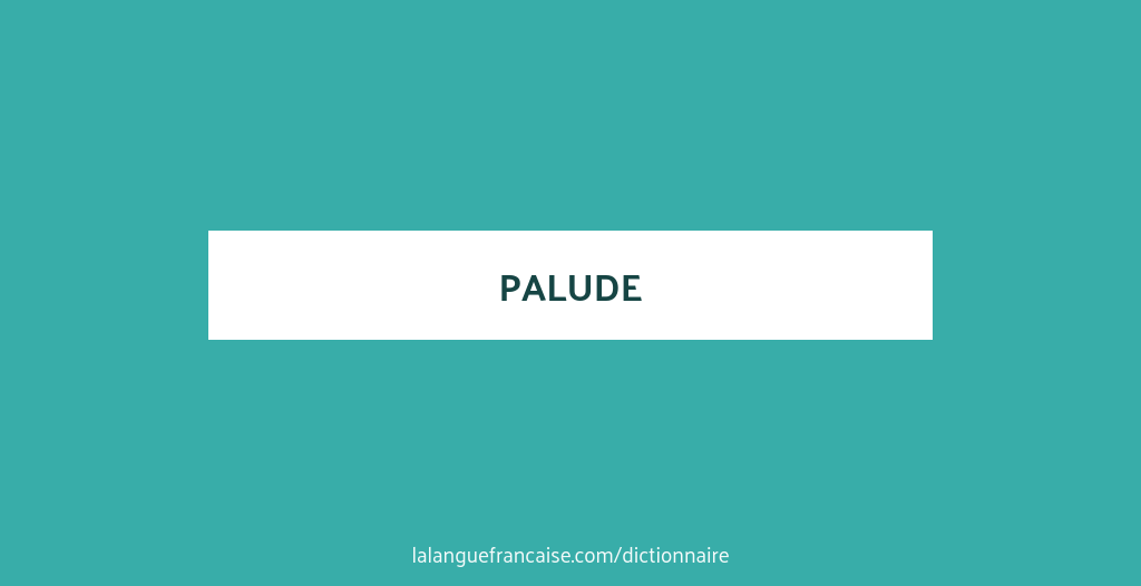 Définition de palude | Dictionnaire français