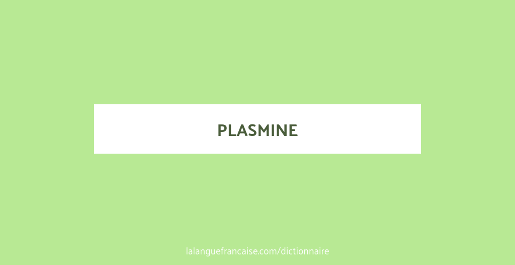 Définition de plasmine | Dictionnaire français