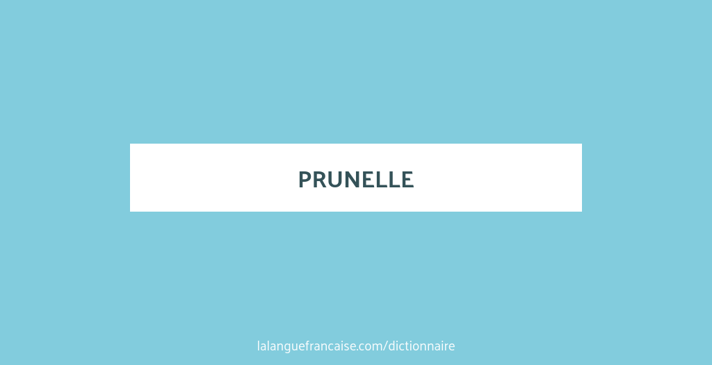 Définition de prunelle | Dictionnaire français