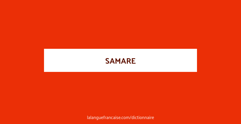Définition de samare | Dictionnaire français