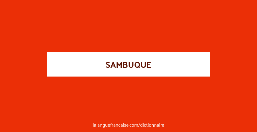 Définition de sambuque | Dictionnaire français