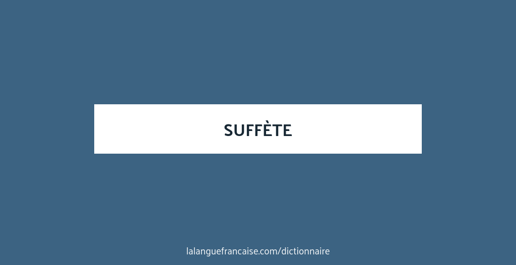 Définition de suffète | Dictionnaire français